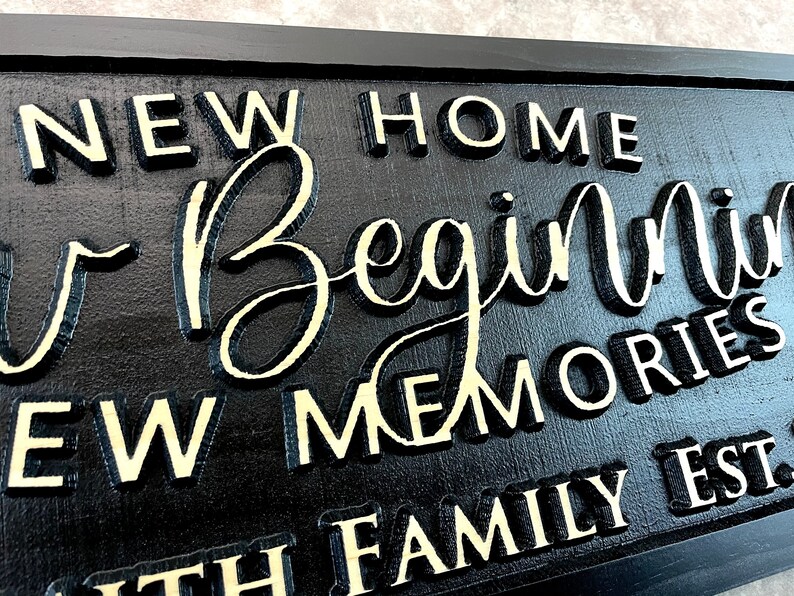 New Home New Beginning New Memories Sign Personalized Family - Etsy