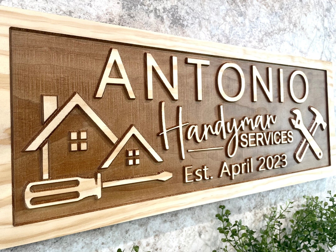 Custom Handyman Sign Personalized Construction Sign Contractor Sign ...