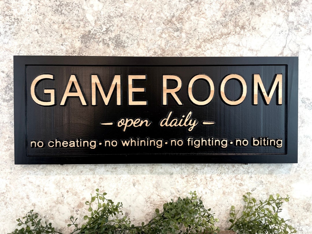 Custom Game Room Decor Family Game Room Sign Game Night Sign - Etsy