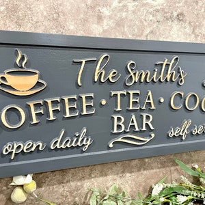 Custom Coffee Tea Cocoa Sign Coffee Bar Sign New Home Kitchen - Etsy