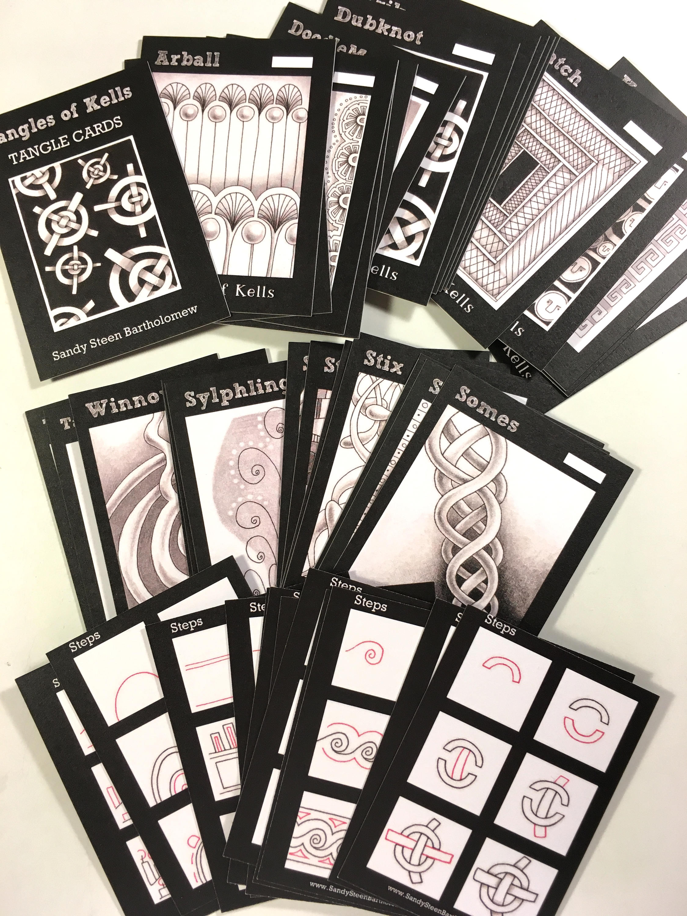 Tangle Cards Tangles of Kells Card Pack - Etsy