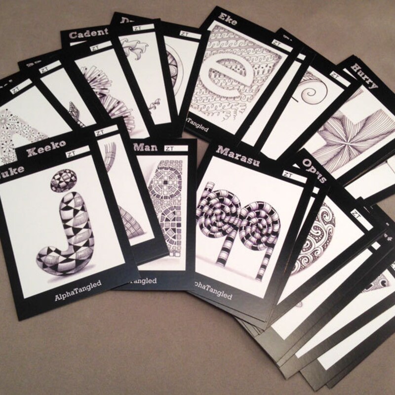 Zentangle Cards - Etsy
