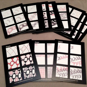 Tangle Cards - Alphatangled - Etsy