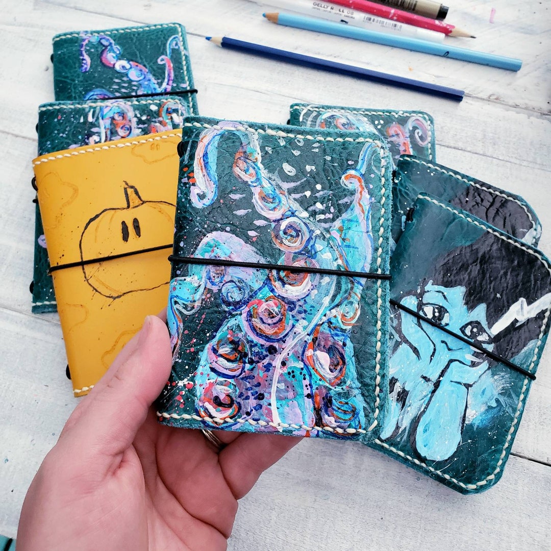 Leather Journal Case Journal Wallet Travelers Notebook - Etsy