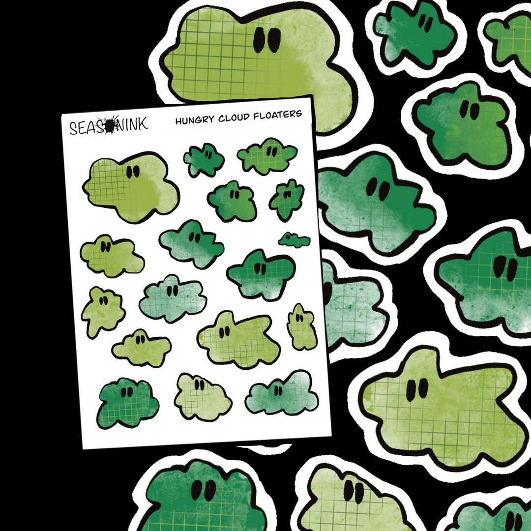 Grass Hungry Cloud Floaters Planner Stickers sticker Sheet planner TN ...