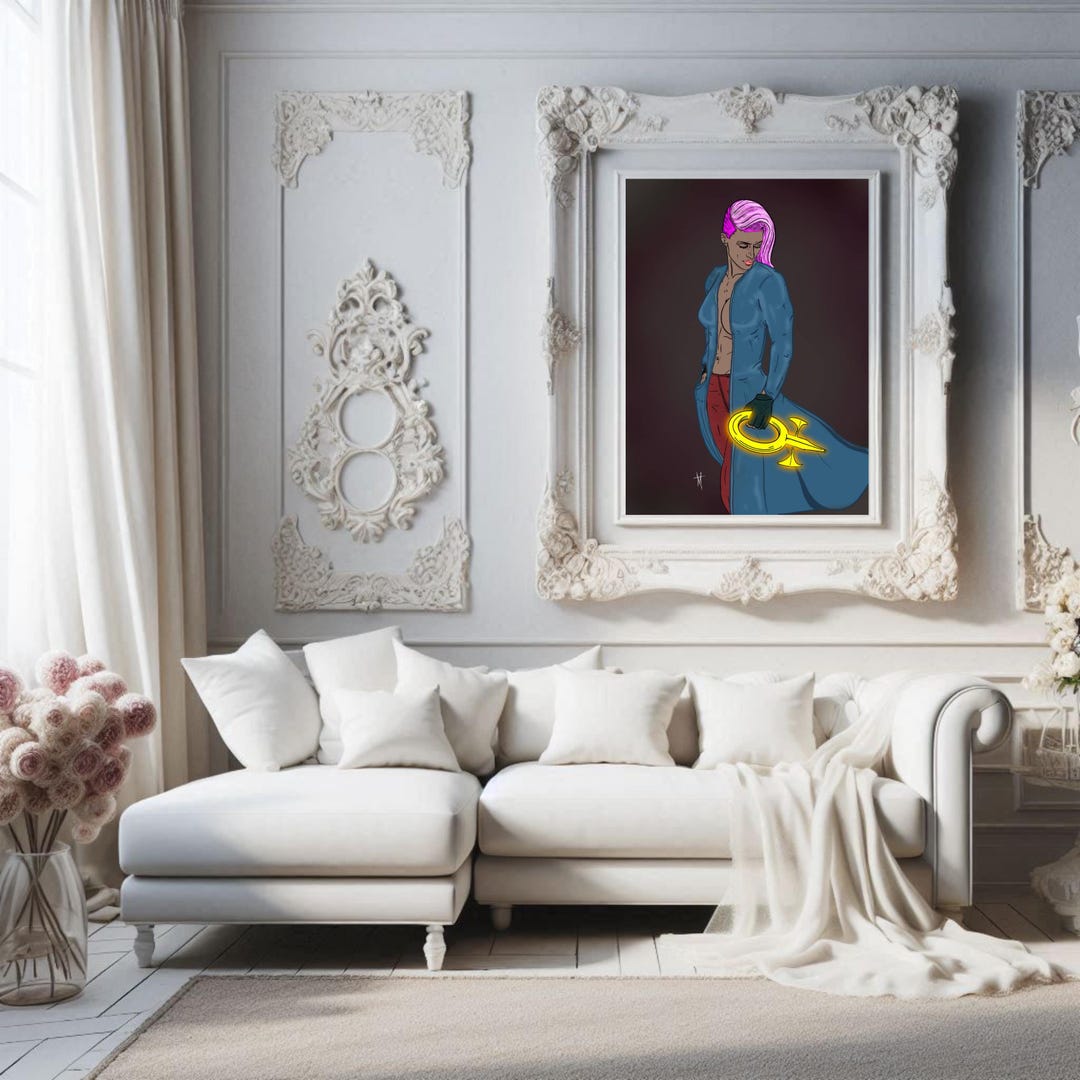 Ancient Symbol Bearer With Powerful Aura Wallart | Ancient Symbol ...