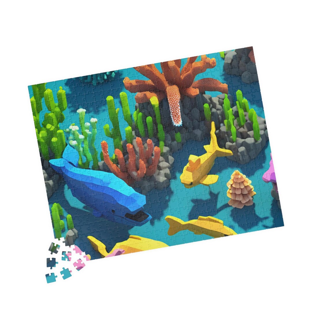 Colorful Coral Reef Puzzle, Fun Family Activity, Educational Gift for ...