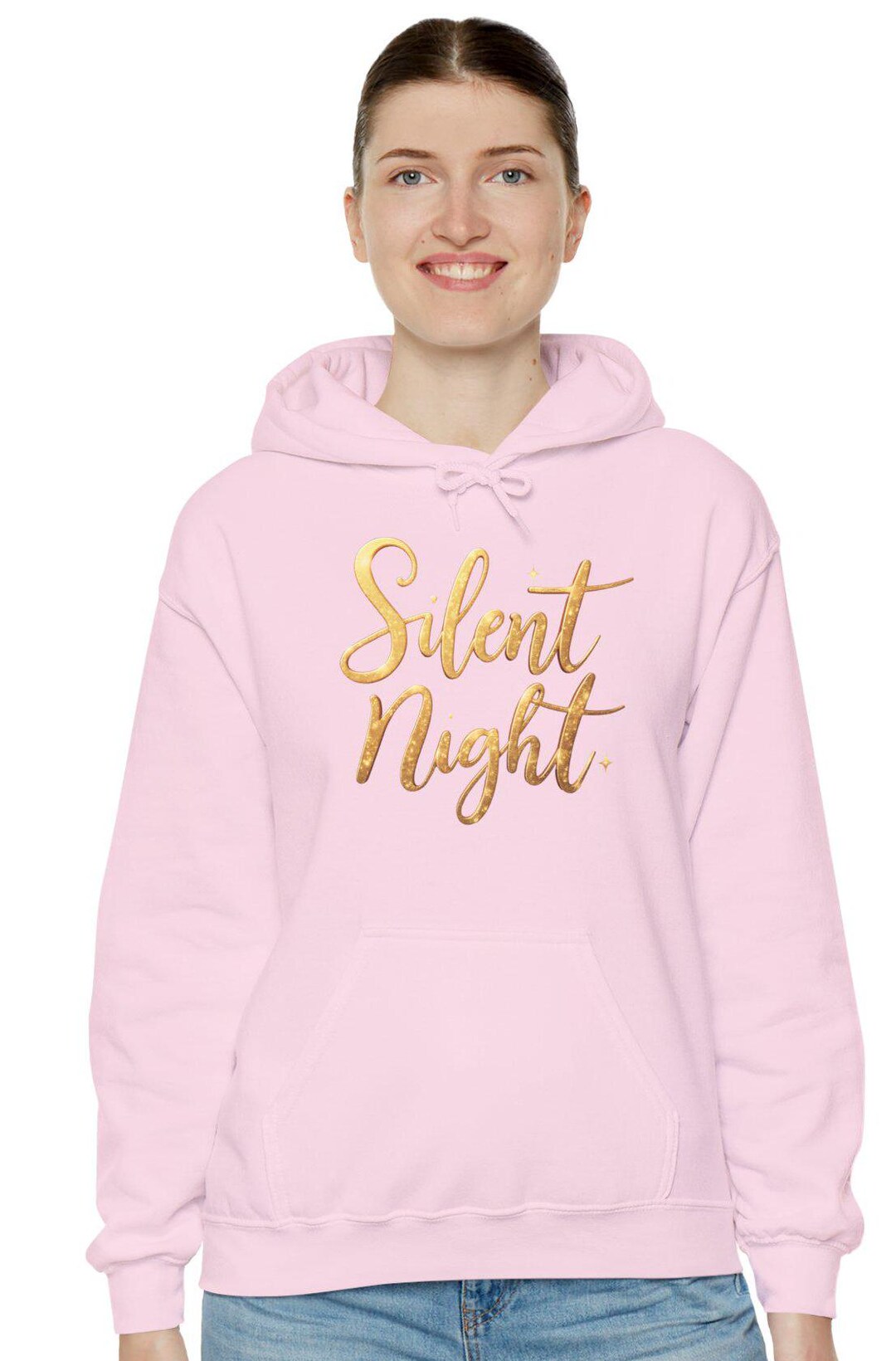 Silent Night Hooded Sweatshirt Cozy Holiday Sweatshirt for Christmas ...