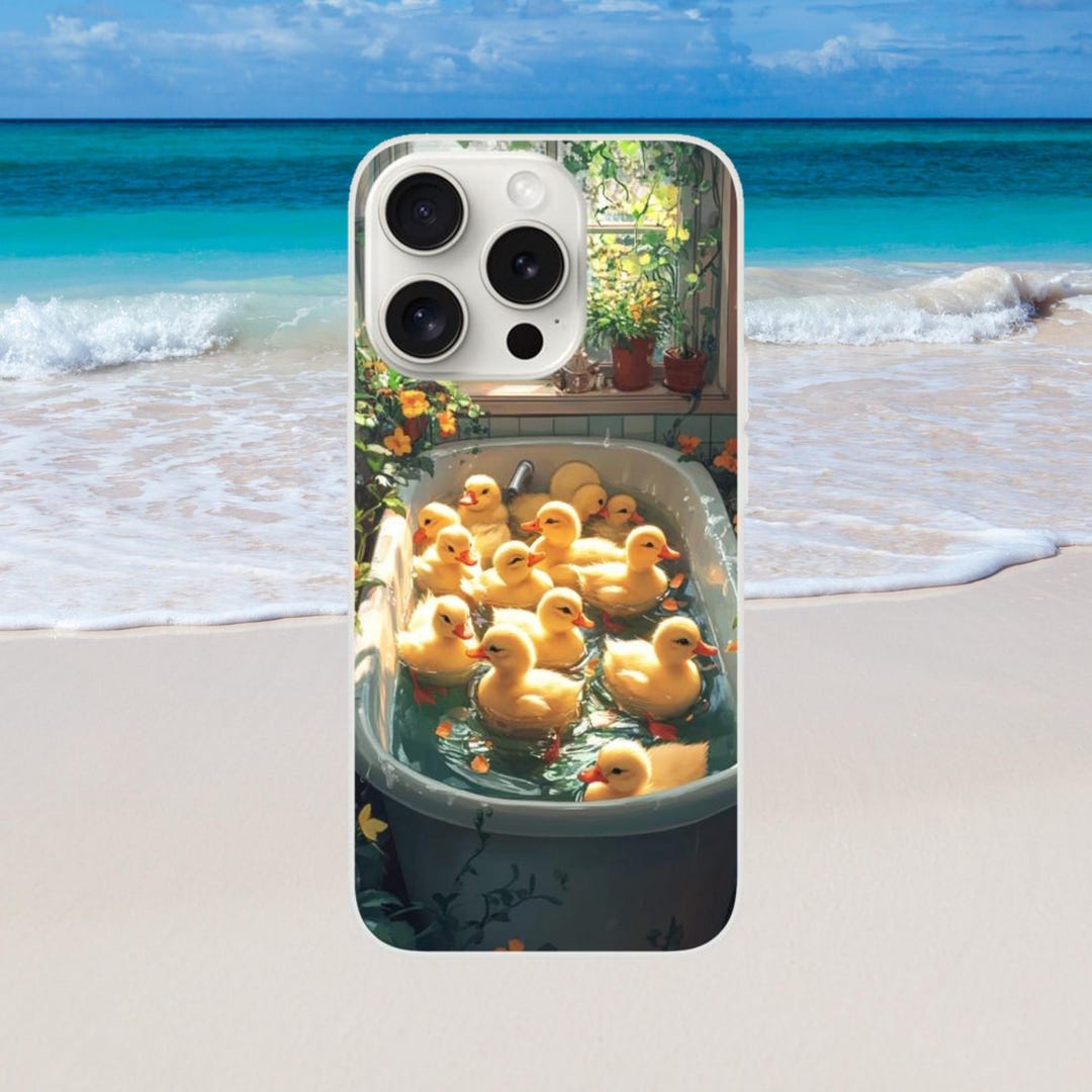 Cute Duck Phone Case, Unique Aesthetic Design for iPhone SE, X, XS, XR ...