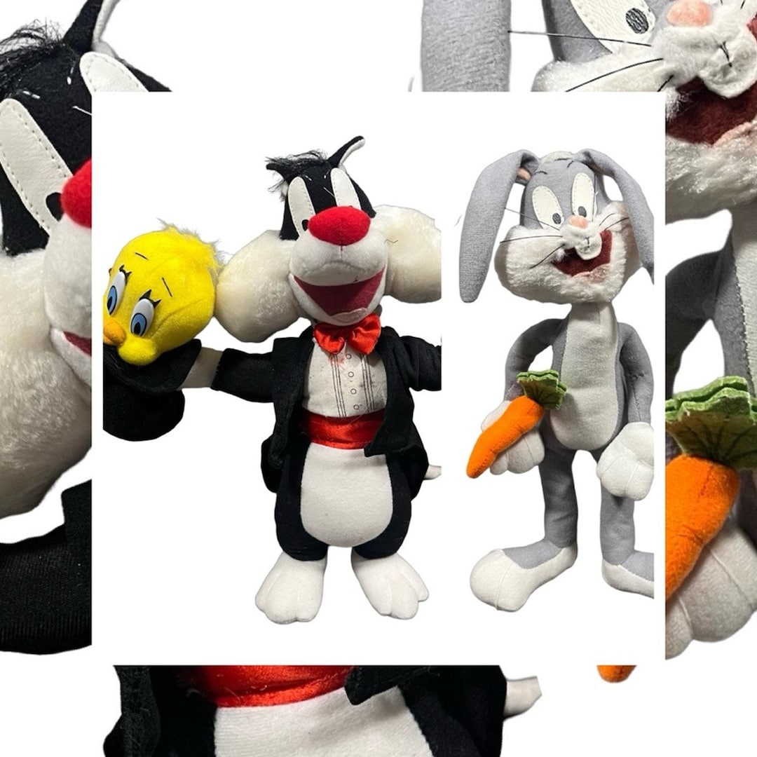Vintage Looney Toons Plushes Bugs Bunny, Sylvester, and Tweety Bird - Etsy