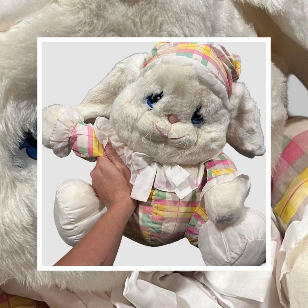 Vintage Easter Rabbit Plush - Etsy