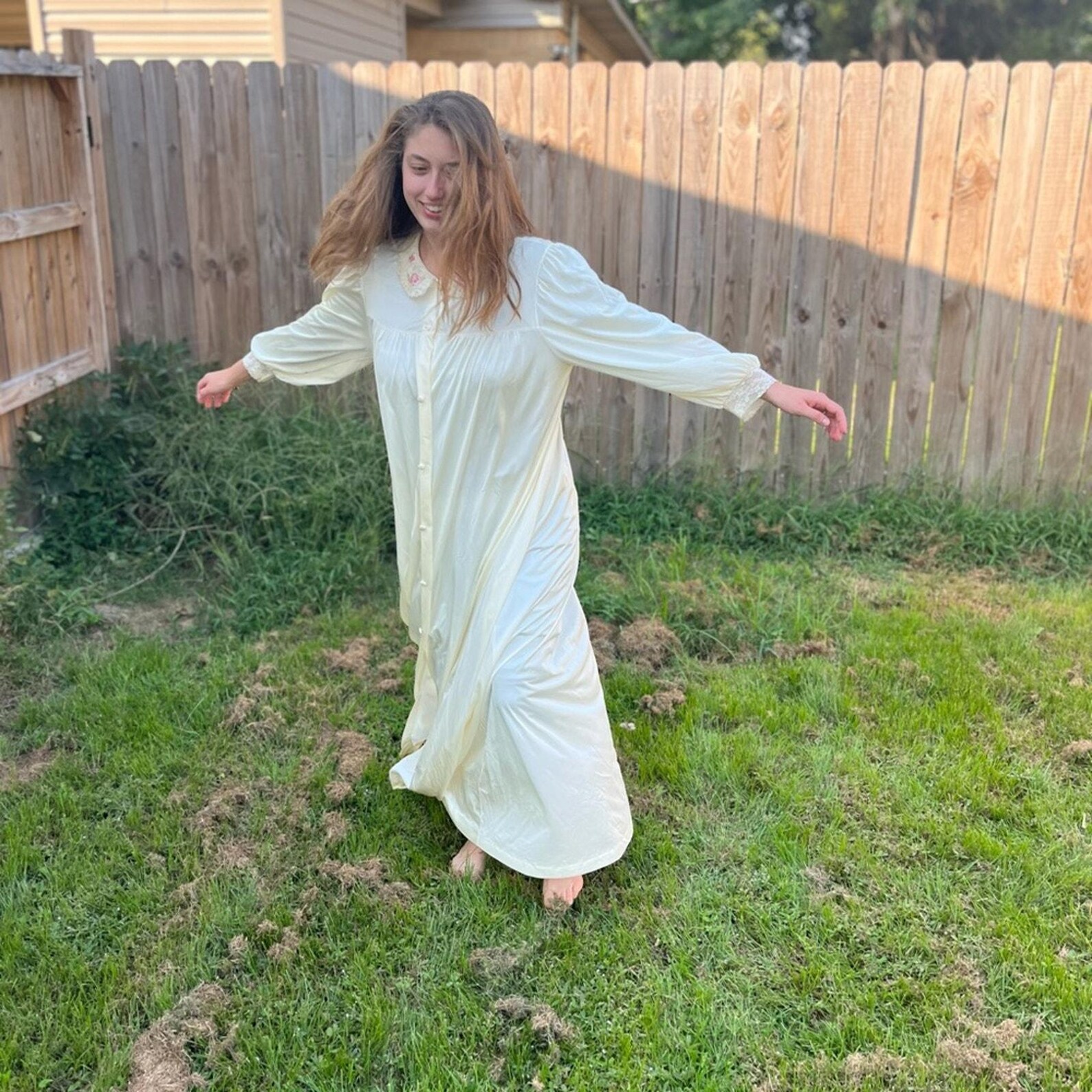 1970s Lorraine Nylon Button-down Gown - Etsy