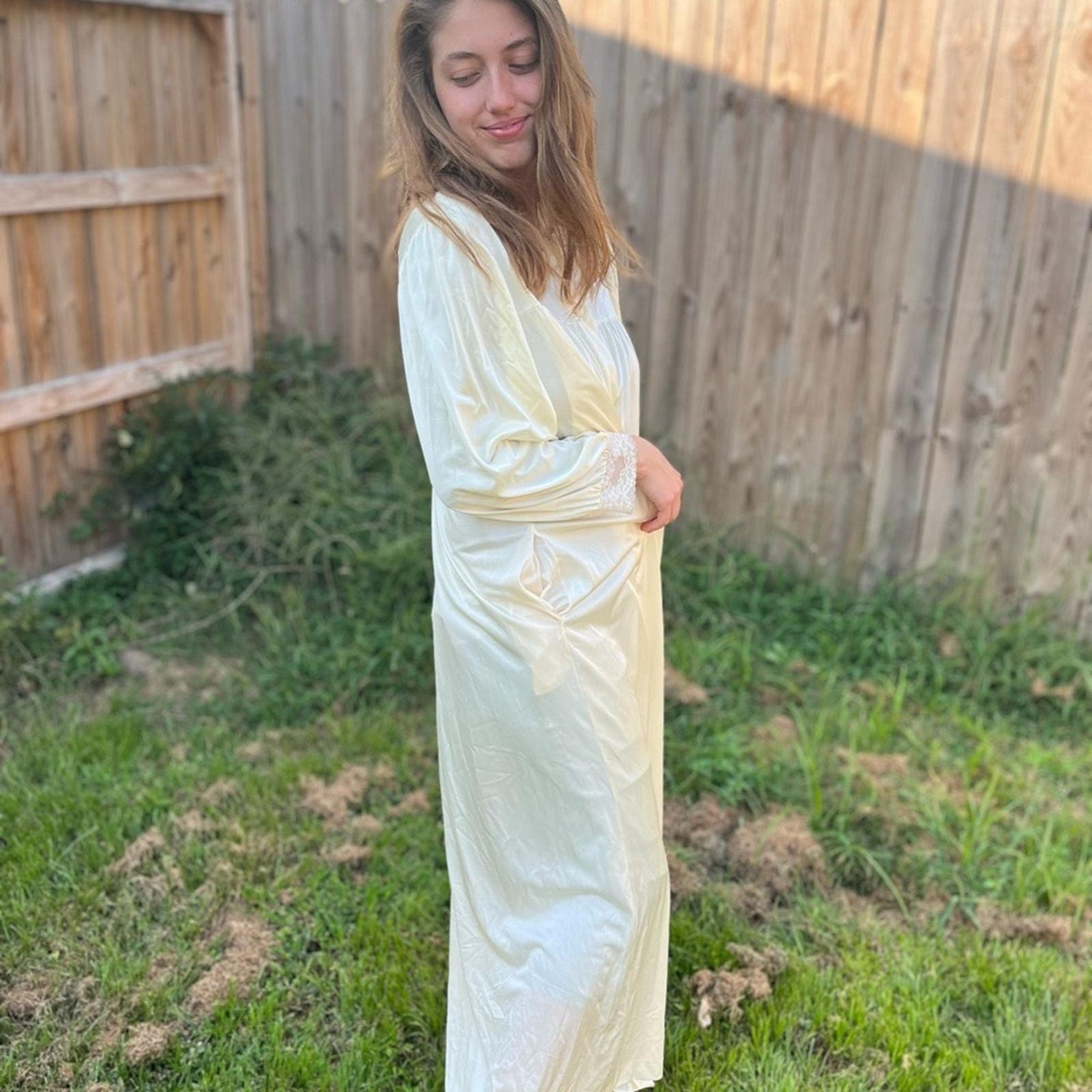 1970s Lorraine Nylon Button-down Gown - Etsy