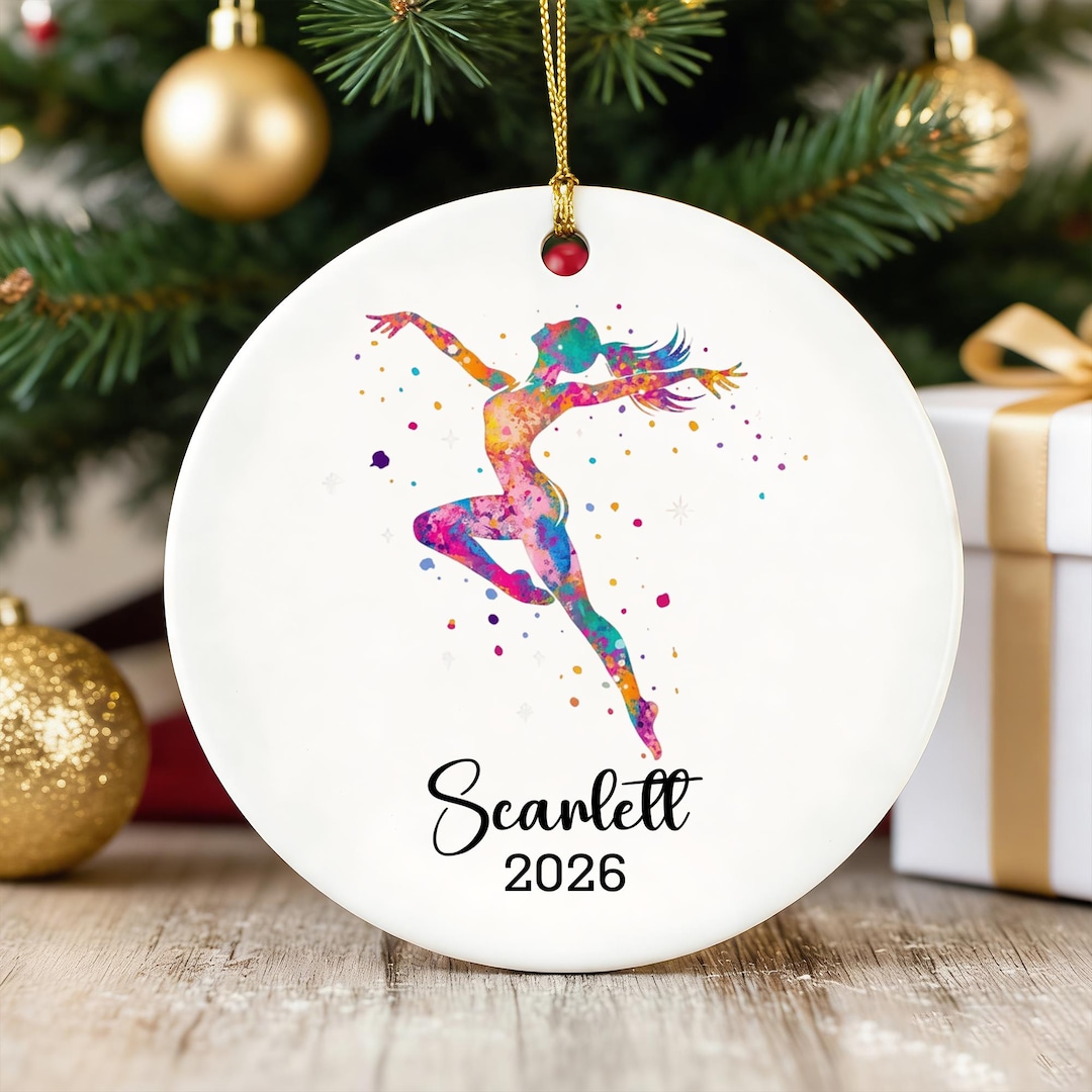 Custom Dance Ornament With Name, Ballet Dancer Ceramic Ornament ...