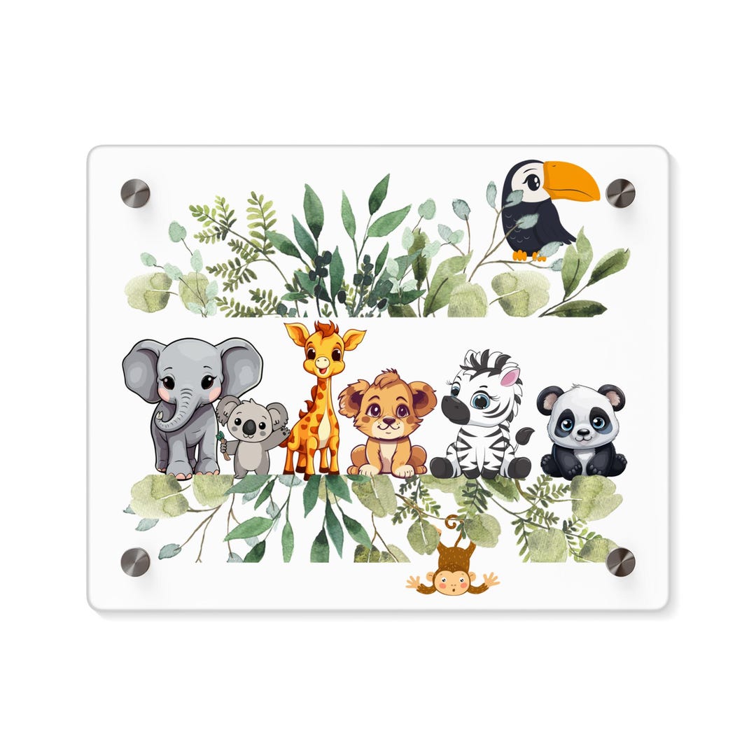 Animal Acrylic Wall Art Panel - Etsy