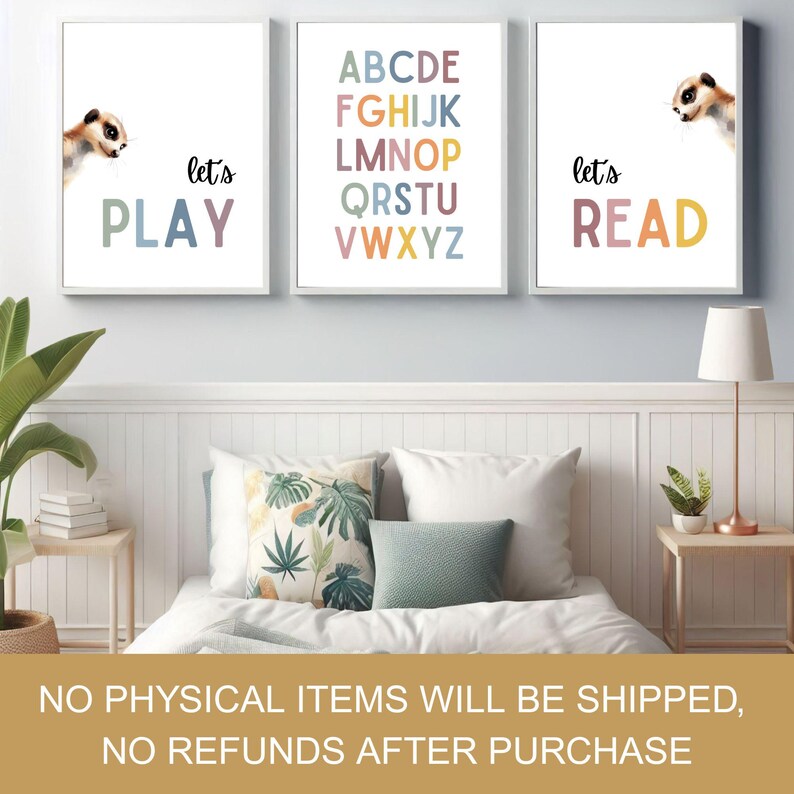 Reading Corner Poster Set: Classroom Decor With Rainbow Alphabet and ...
