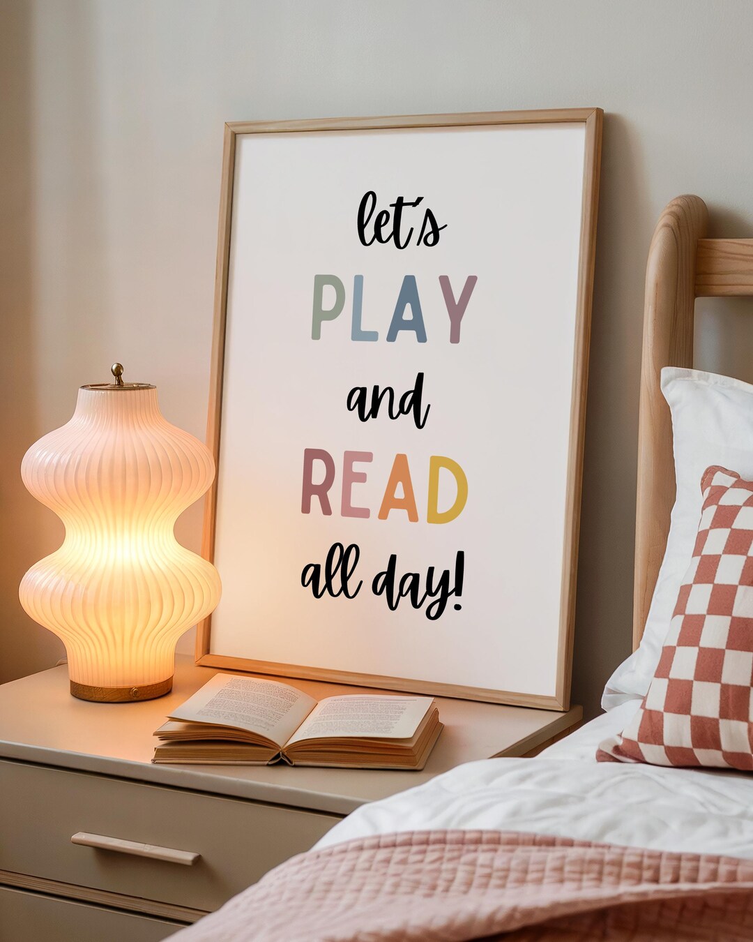Positive Motivational Poster for Kids: "let's Play and Read All Day ...