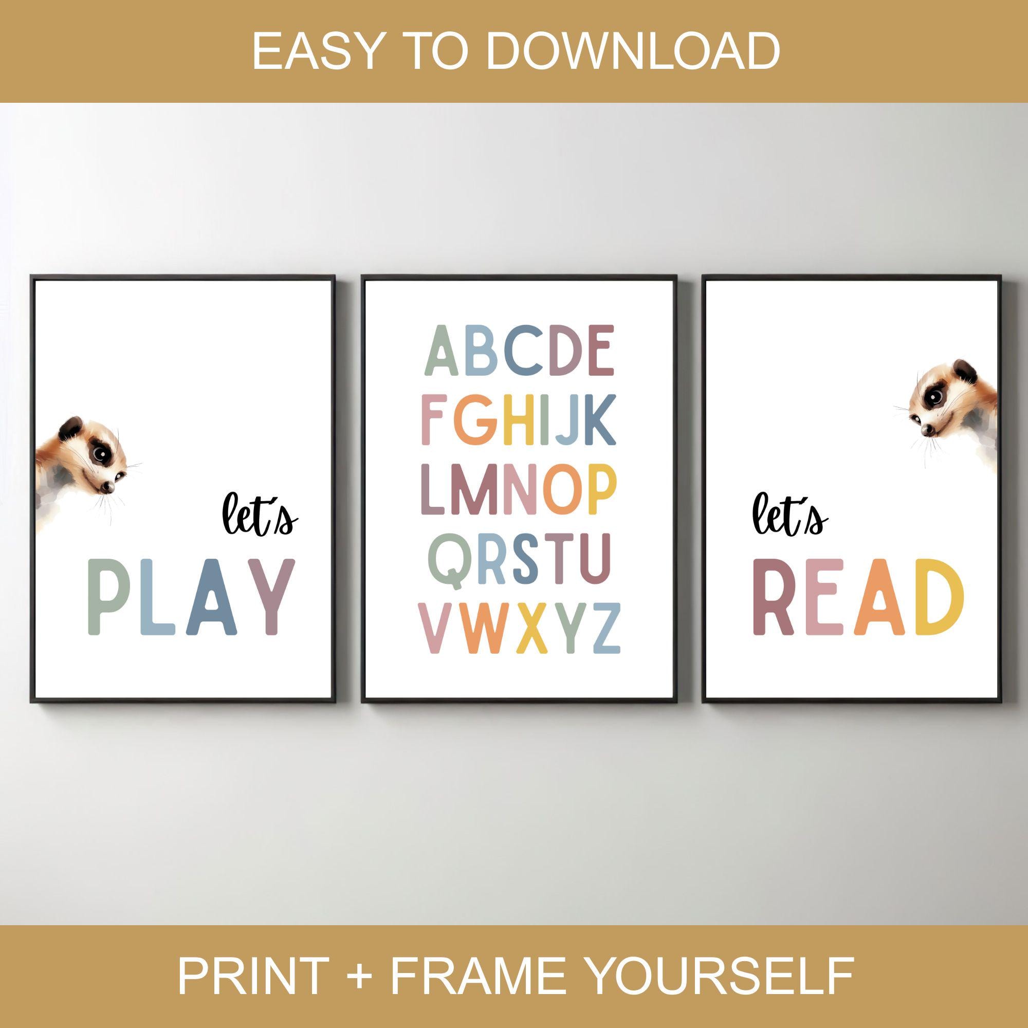 Reading Corner Poster Set: Classroom Decor With Rainbow Alphabet and ...