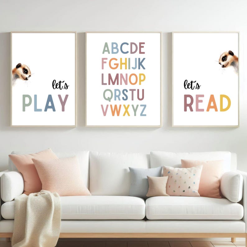 Colorful Alphabet Poster: ABC Classroom Decor in Rainbow Colors ...