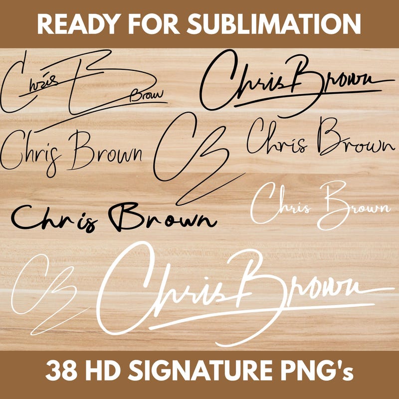 Chris Brown Signatures - Etsy