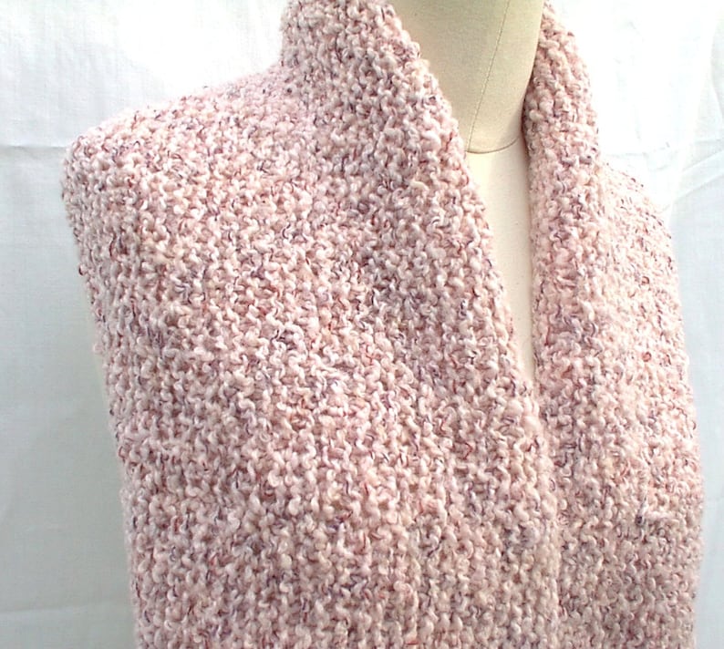 Nubby Textured Tweed Pink Wool Blend Infinity Scarf - Etsy