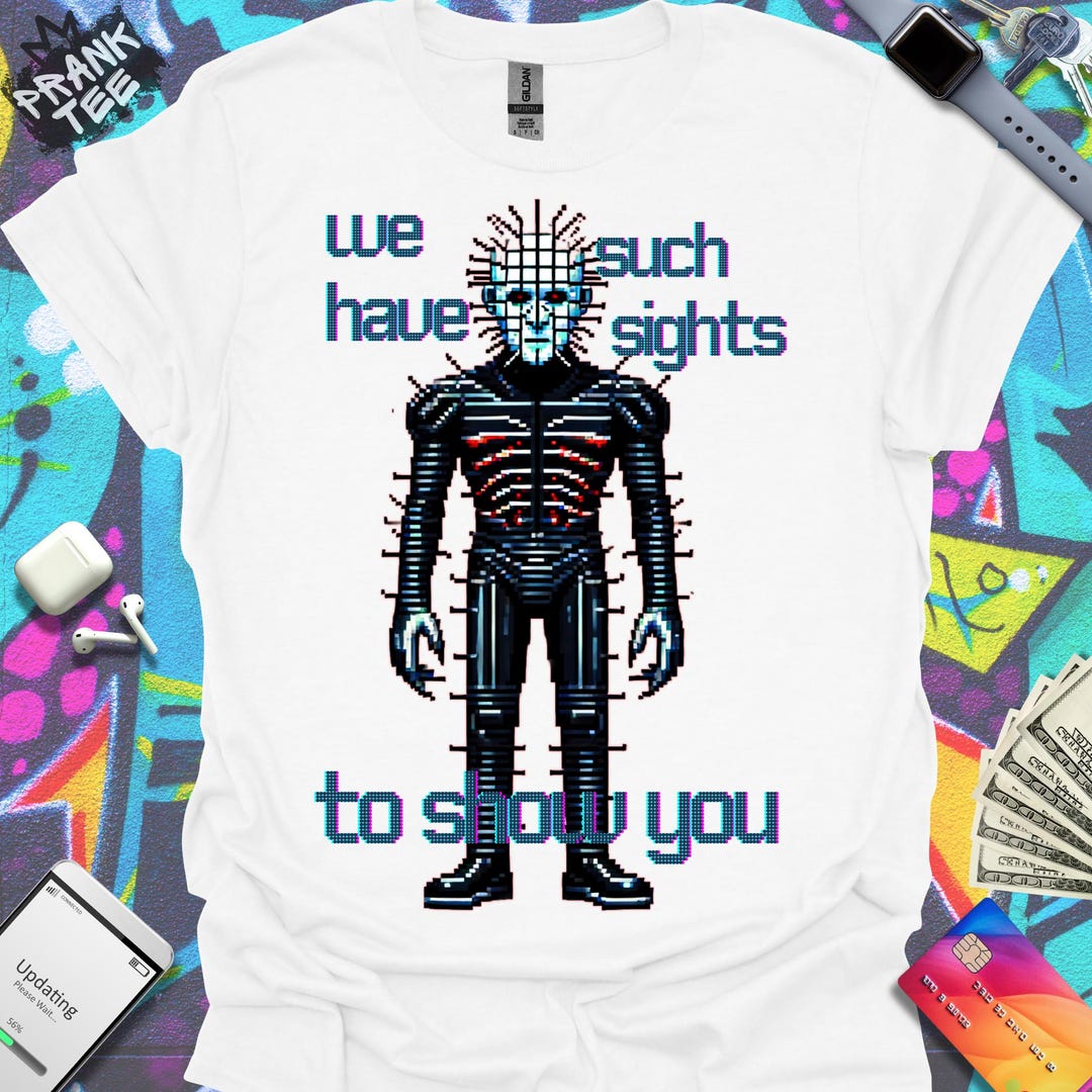 Hellraiser Shirt, Pixel Shirt, Pinhead Shirt, Wicked Shirt, Witty Shirt ...
