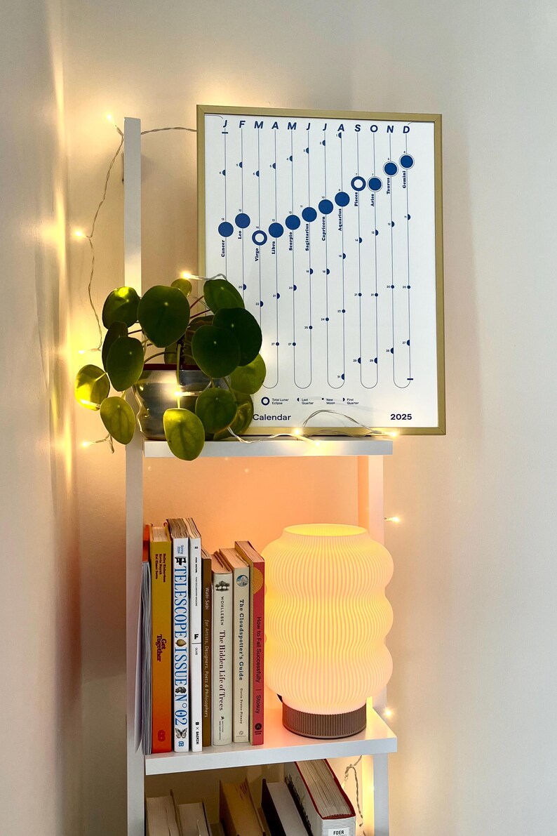 2026 Lunar Calendar Minimalist Poster, Moon Phases 2026, Celestial Wall ...