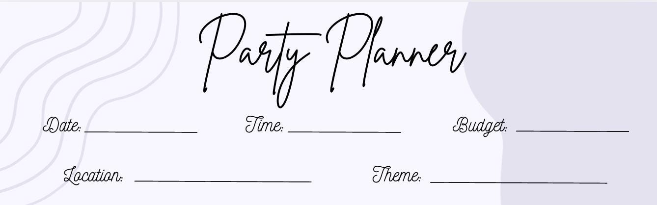 Editable Party Planner Template Event Planning Checklist Printable ...