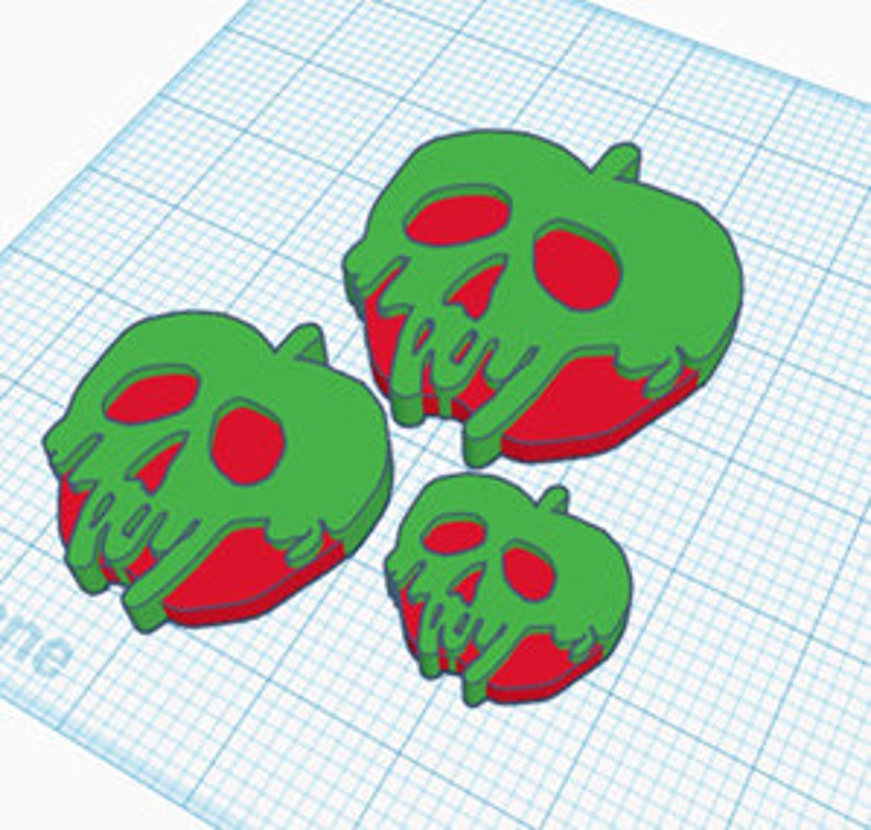 Poison Apple Charms STL File for 3-D Printing File Only Not - Etsy
