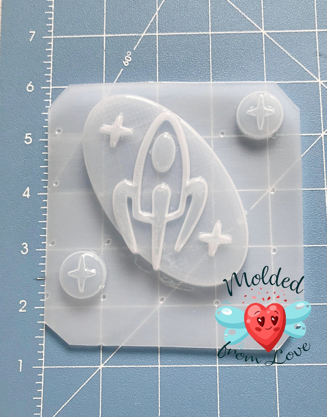 NEW Mid Century Atomic Rocketship Brooch Handmade Plastic - Etsy