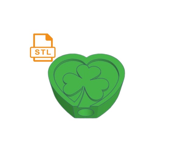 Drawing & Illustration Digital Shamrock Clover Straw Topper STL Print ...