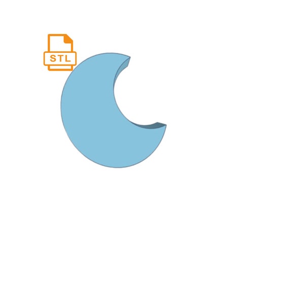 Crescent Moon Straw Topper Buddy STL file For 3D printing | Etsy