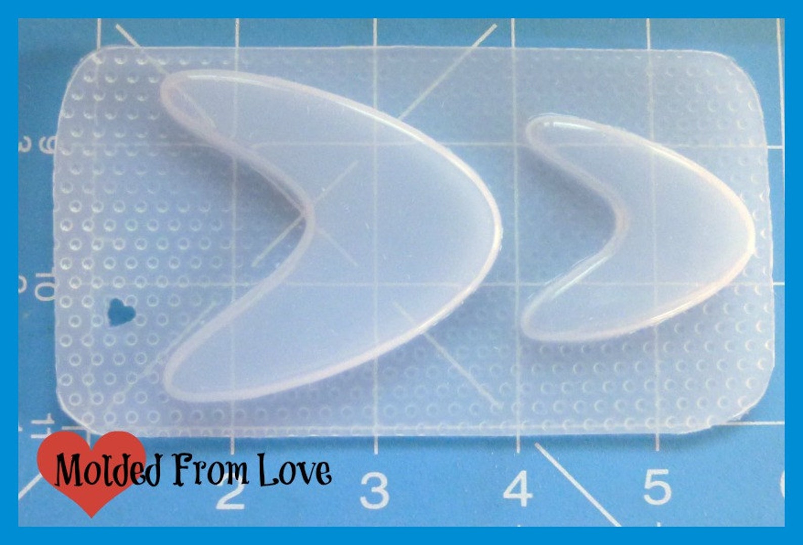 2 Retro 50's/60's Boomerang Shape Blanks Handmade Flexible Plastic ...