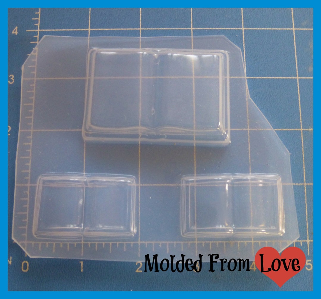Large Open Book and 2 Little Open Books Handmade Plastic Mold/uv Resin ...