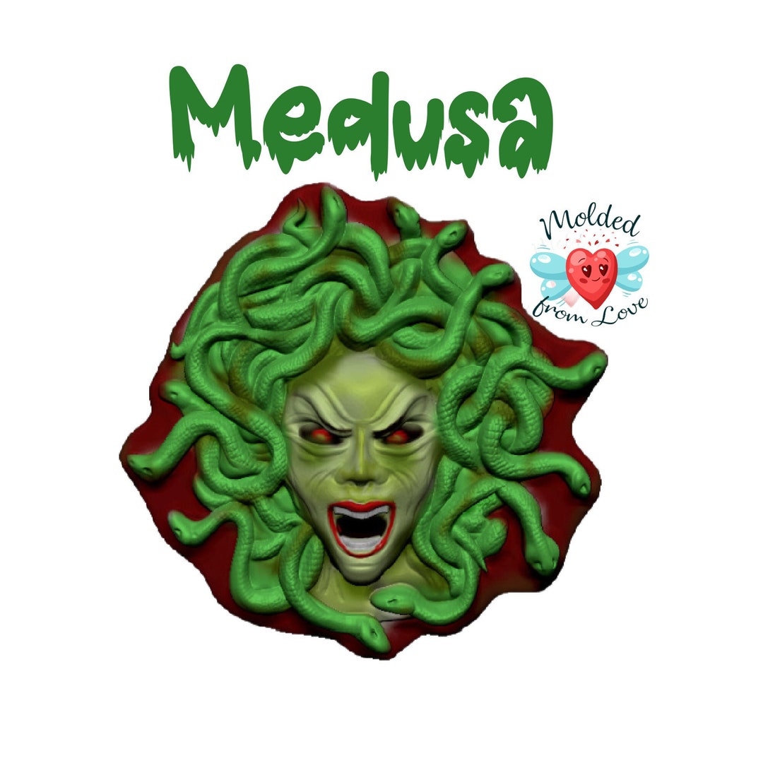 Angry Medusa Handmade Plastic Mold Bathbomb Mold Plastic Mold Soap Mold ...
