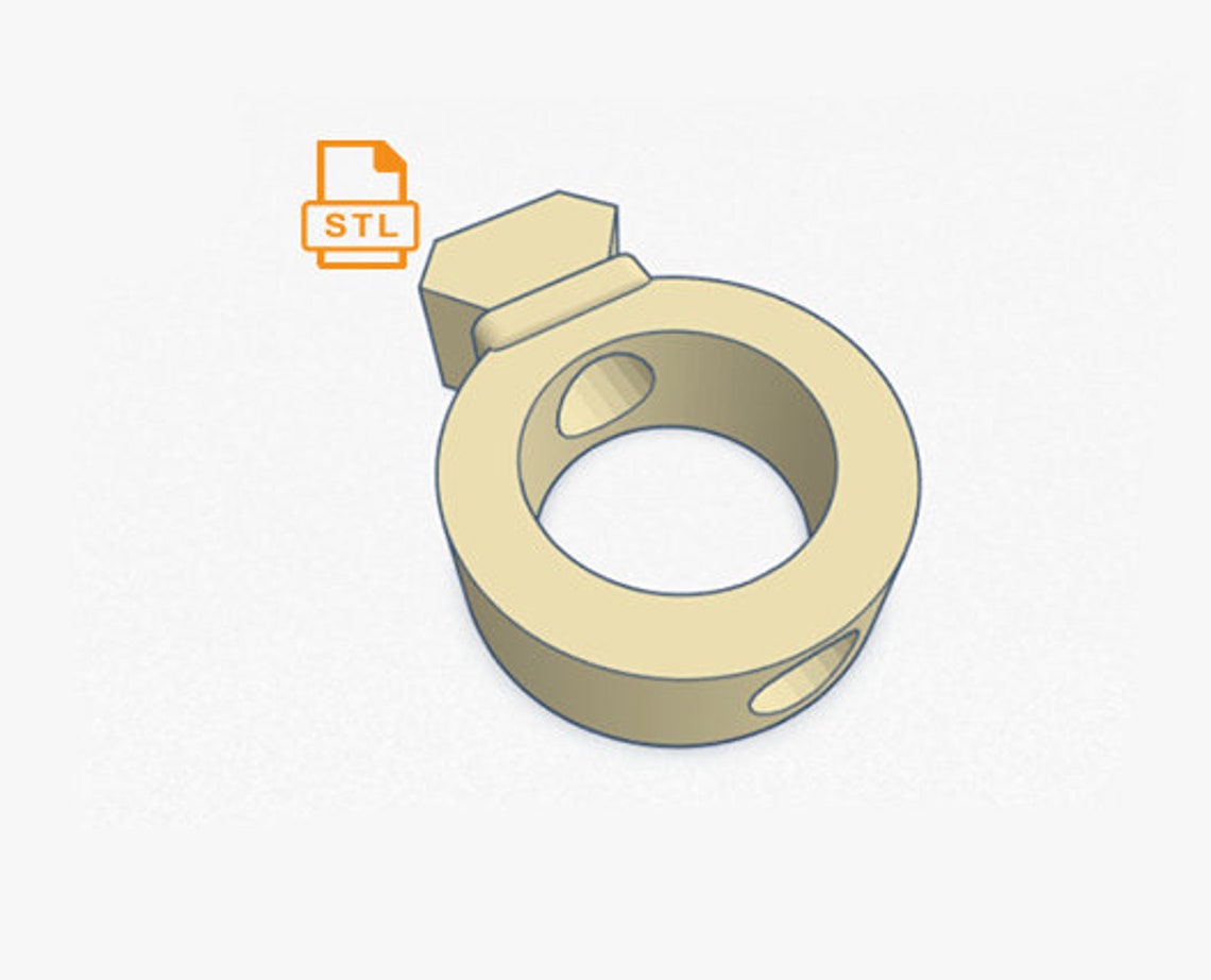 Diamond Ring Straw Topper Buddy STL File for 3D Printing - Etsy