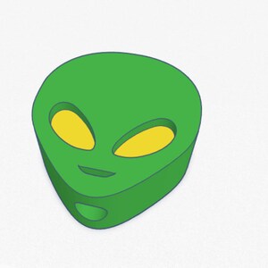 Alien Head Straw Topper Buddy STL File for 3D Printing - Etsy