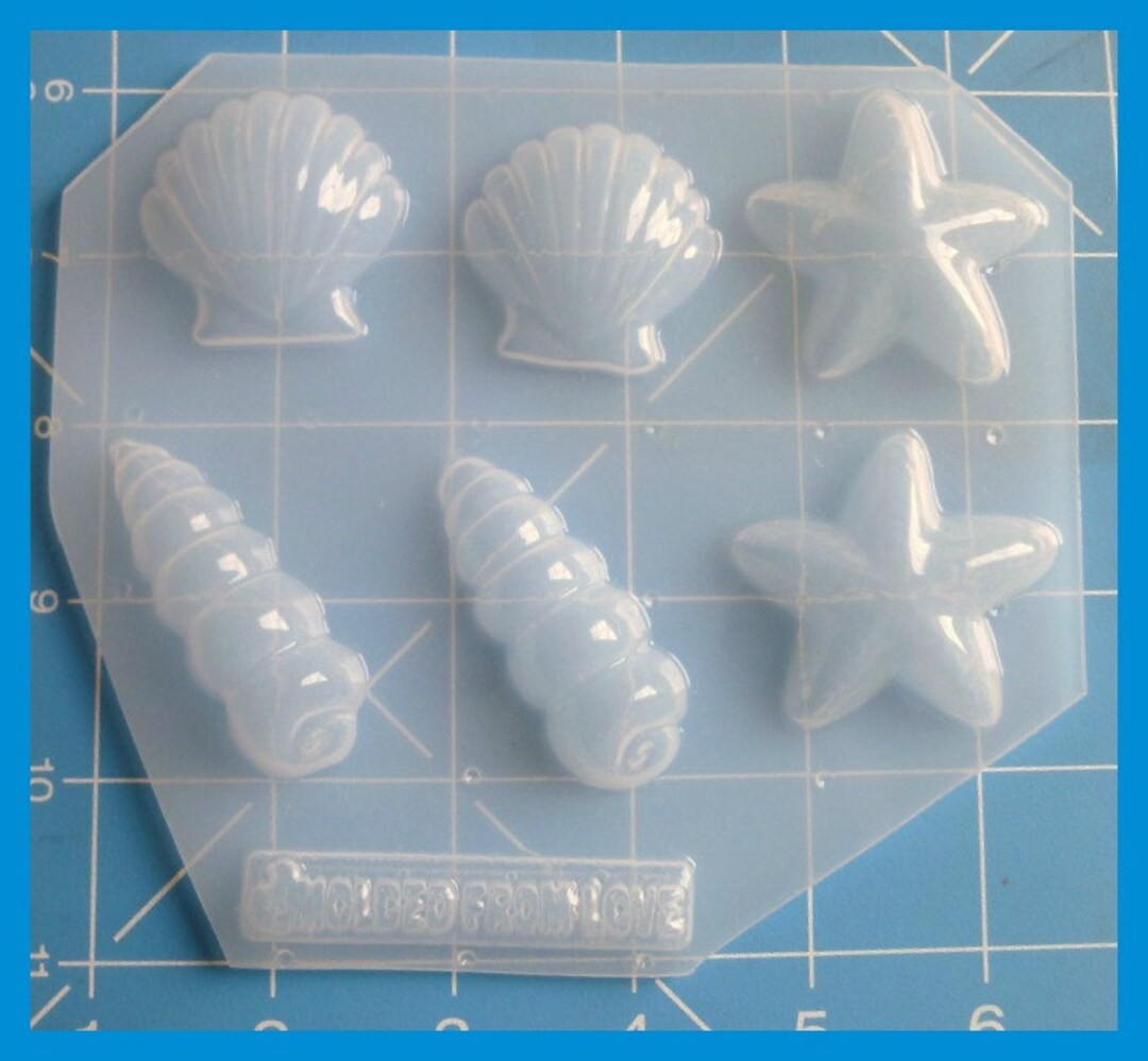 Double Sea Shells Handmade Flexible Plastic Resin Mold - Etsy