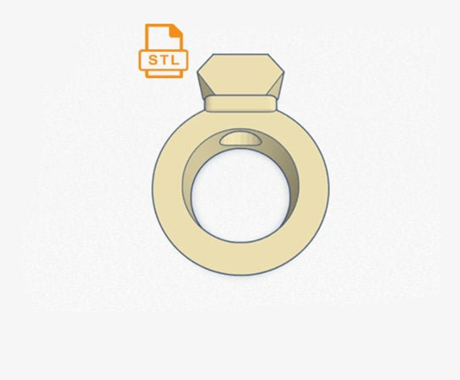 Diamond Ring Straw Topper Buddy STL File for 3D Printing - Etsy