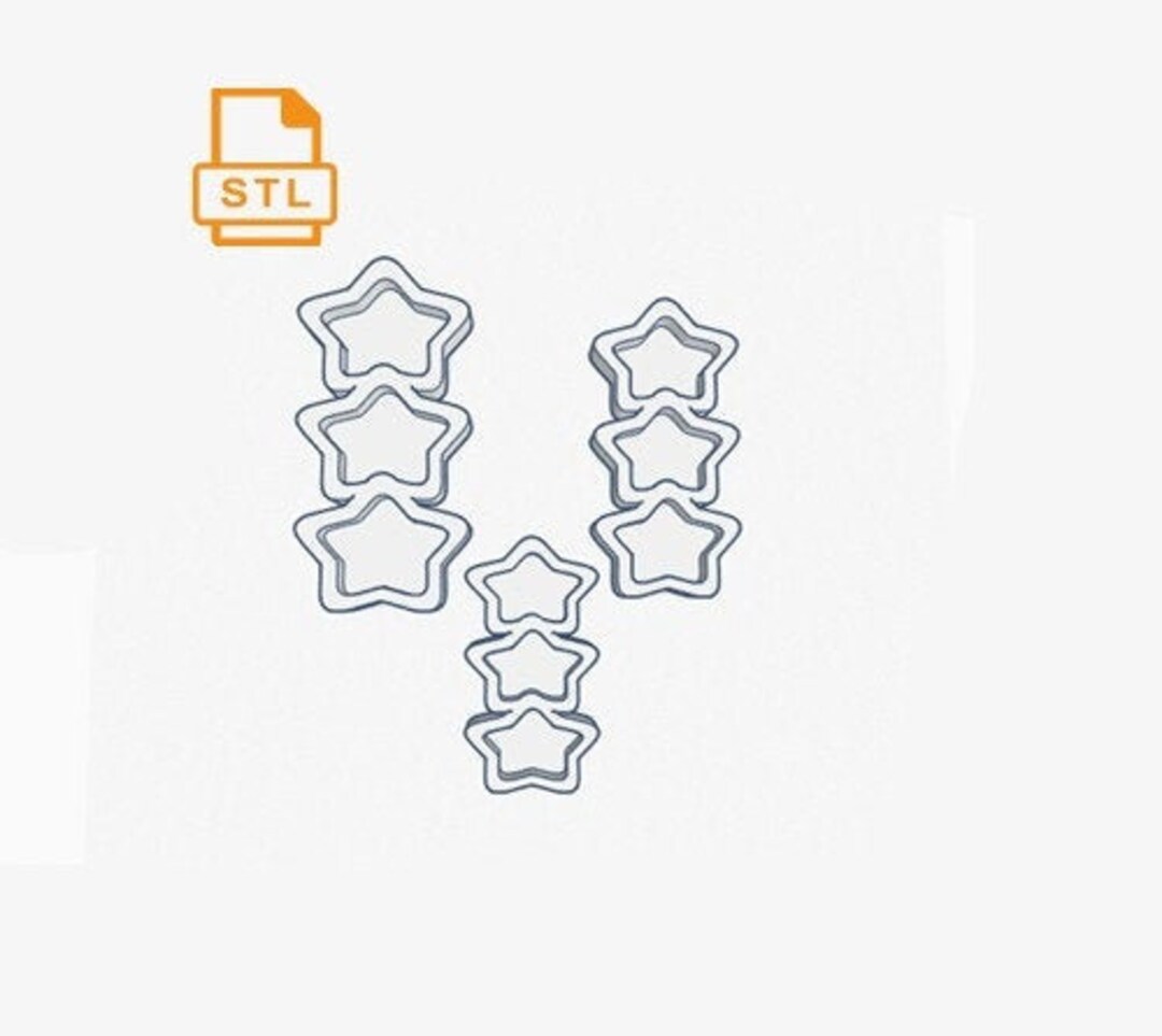 Kawaii Stacked Stars STL File for 3-D Printing File Only Not - Etsy