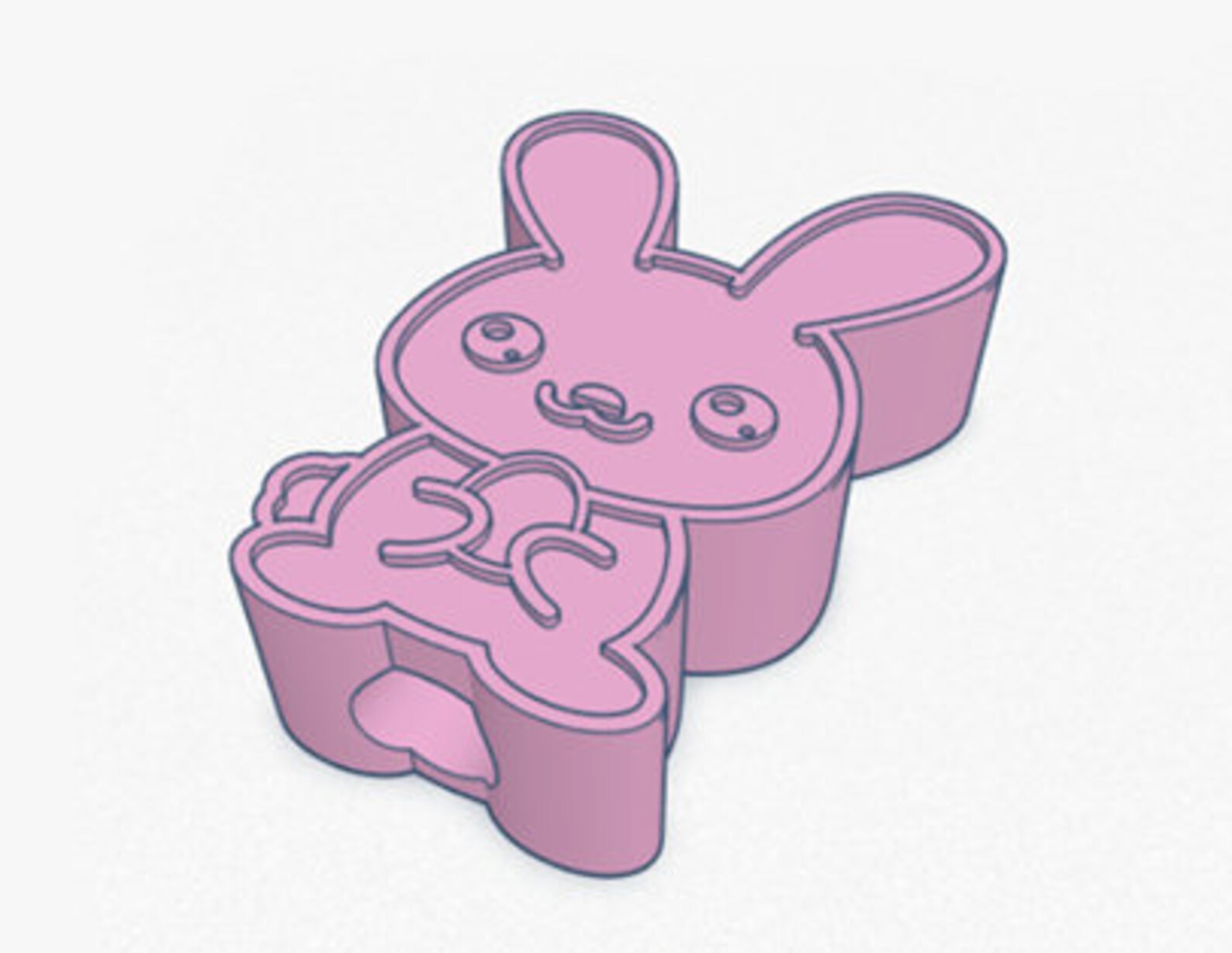 Kawaii Easter Bun Bun Straw Topper Buddy STL File for 3D | Etsy