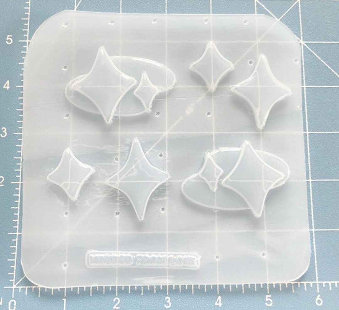 6 Cavity Deluxe Swoopy Diamonds Handmade Plastic Mold - Etsy