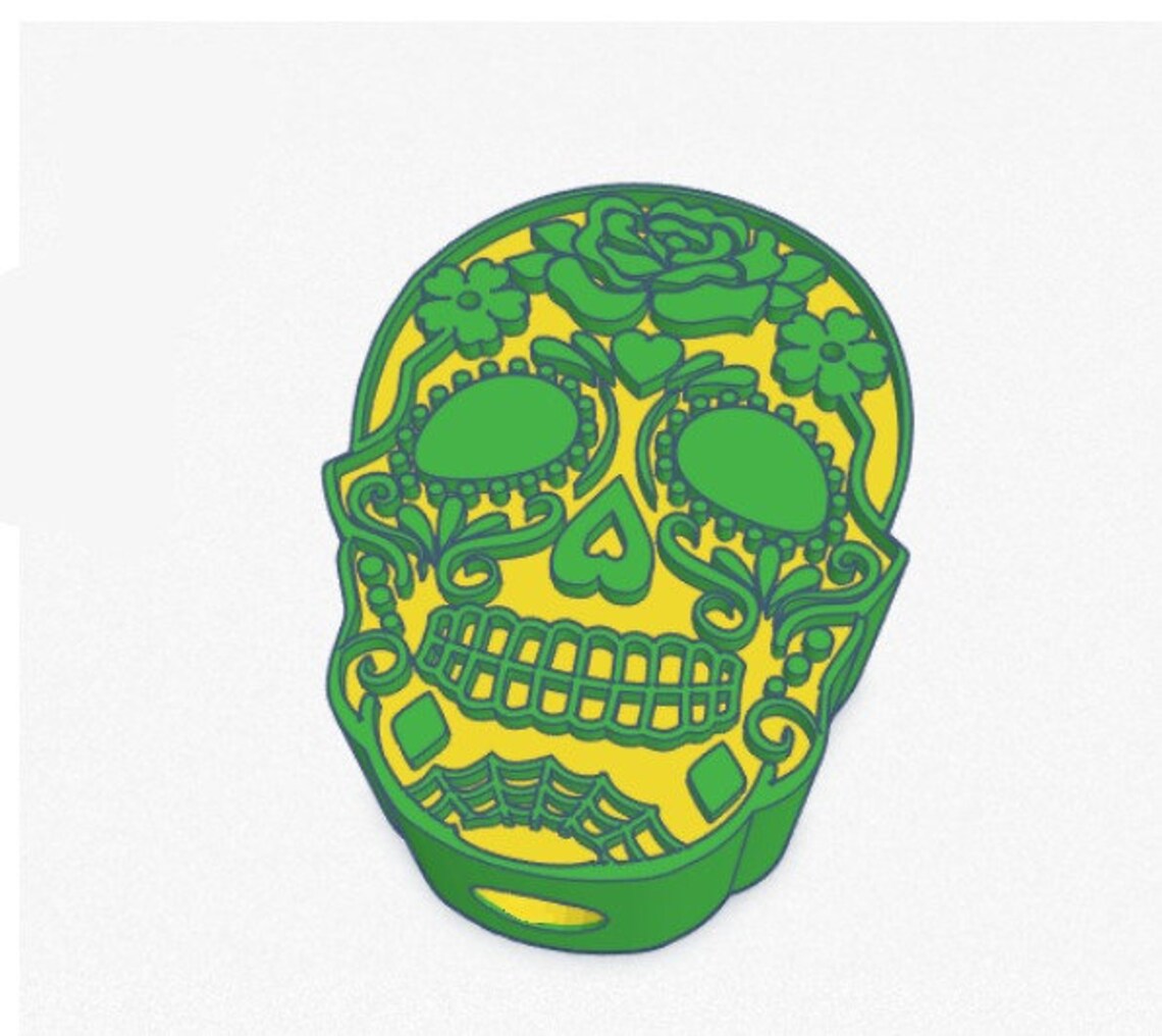 Sugar Skull Straw Topper Buddy STL File for 3D Printing - Etsy