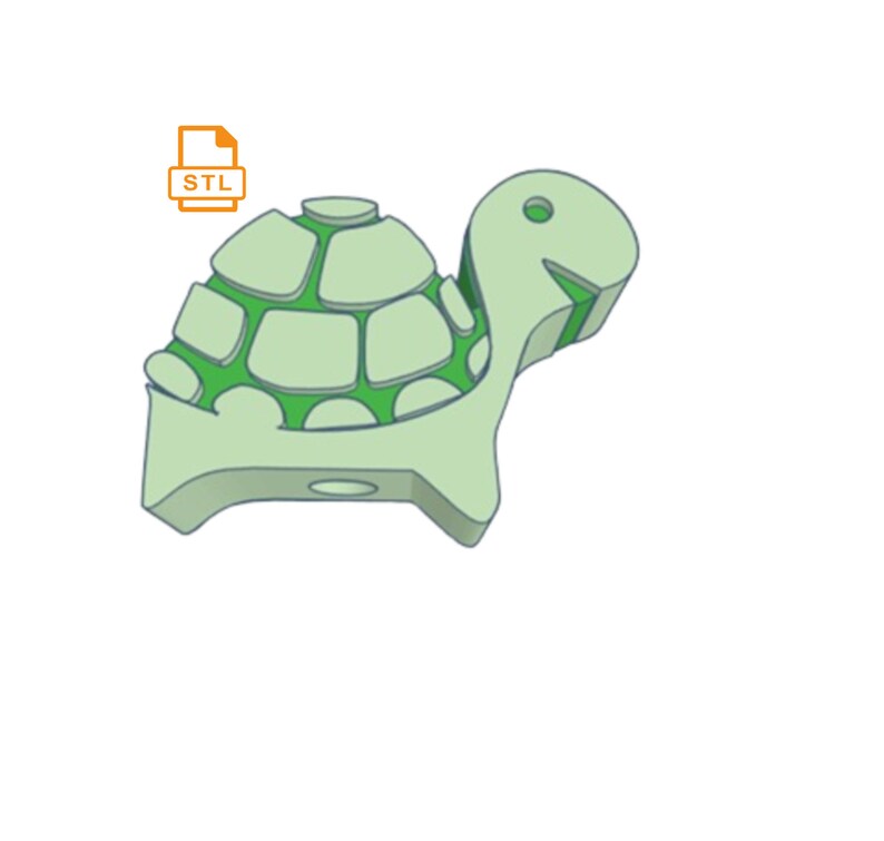 Timothy Turtle Straw Topper Buddy STL File for 3D Printing | Etsy