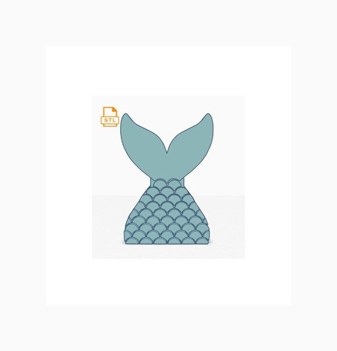 Mermaid Tail Straw Topper Buddy STL File for 3D Printing - Etsy