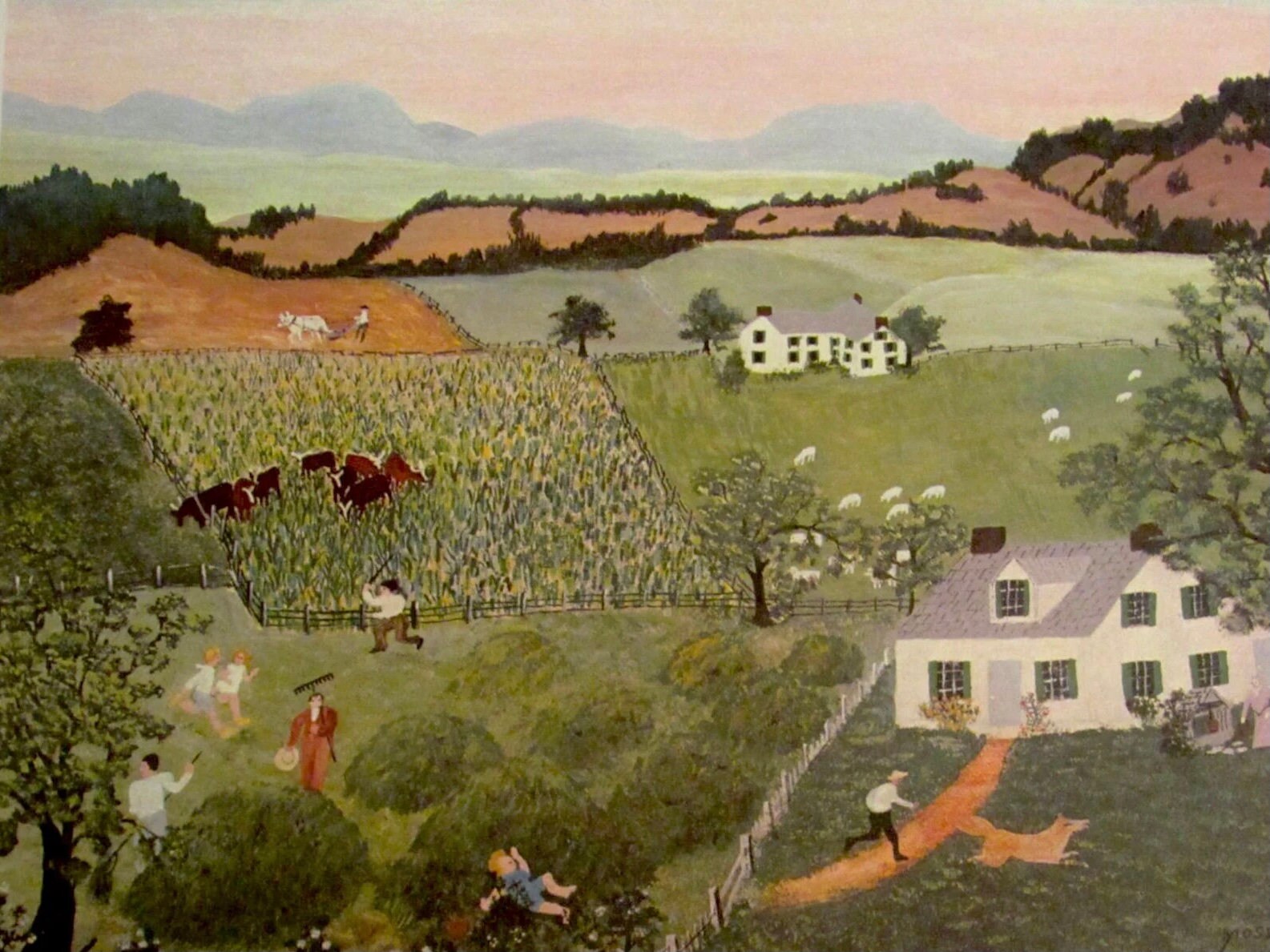 Grandma Moses, Little Boy Blue, Vintage Book Page Print, Americana ...