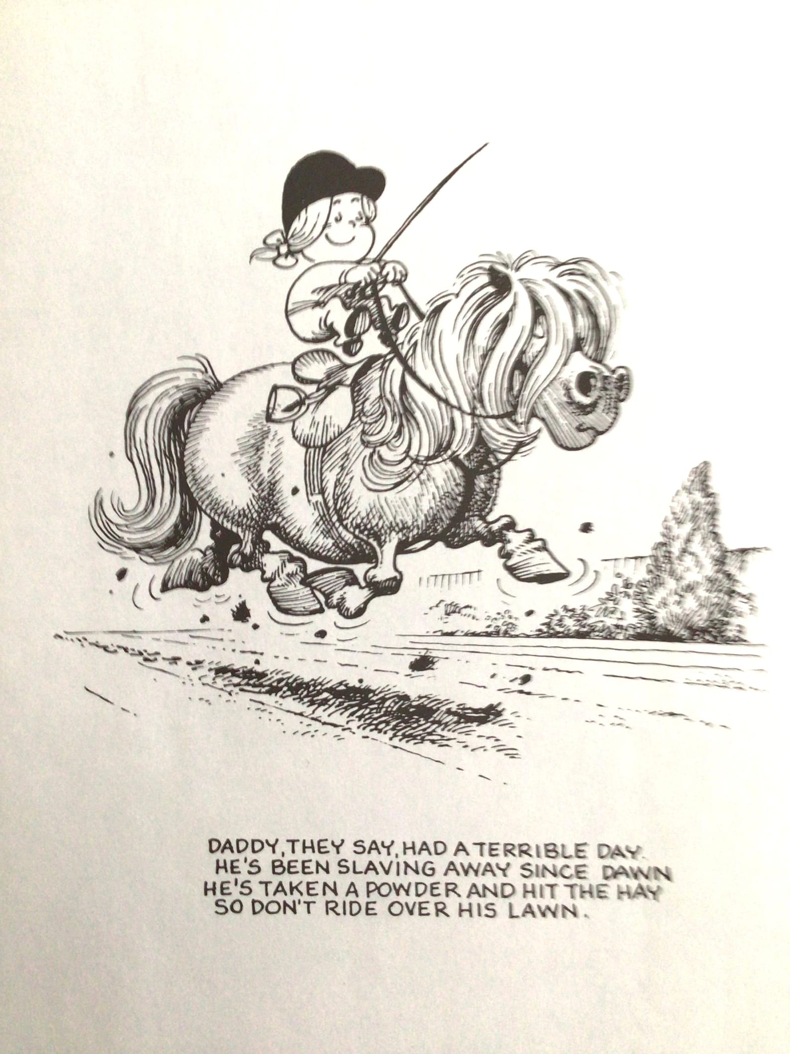 Norman Thelwell, Pony Print, Black & White Bookplate, 2-sided, Cartoon ...