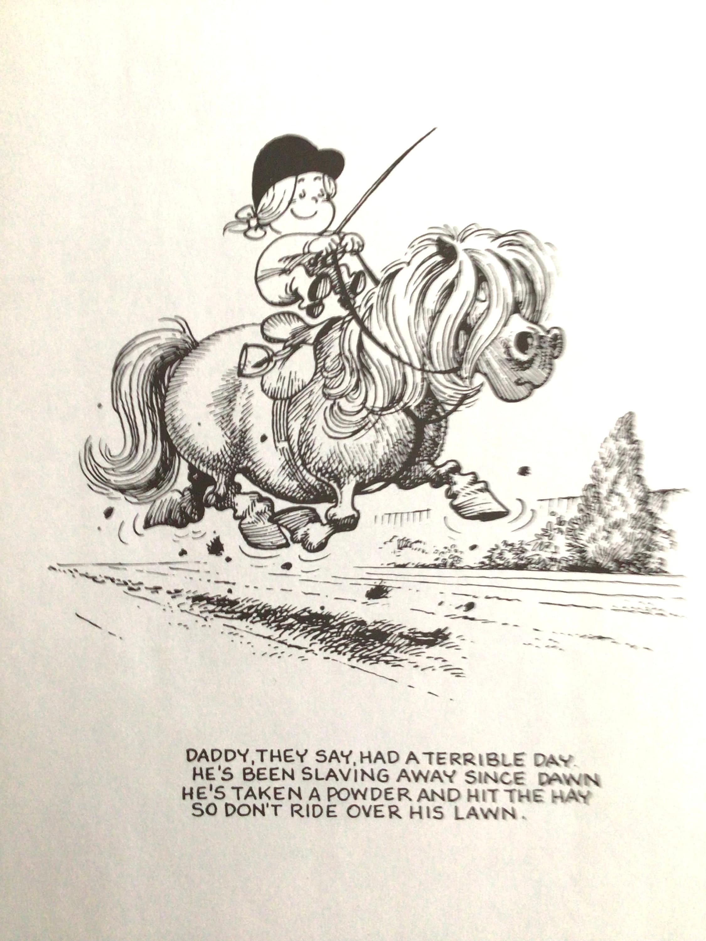 Norman Thelwell, Pony Print, Black & White Bookplate, 2-sided, Cartoon ...