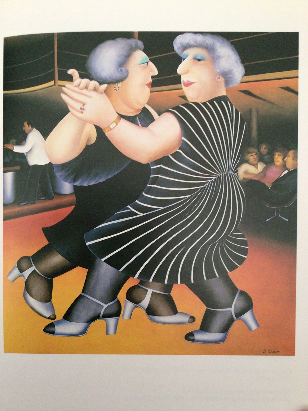 Beryl Cook, DANCING on the QE2, Naive Art, Art Print, Vintage Book ...