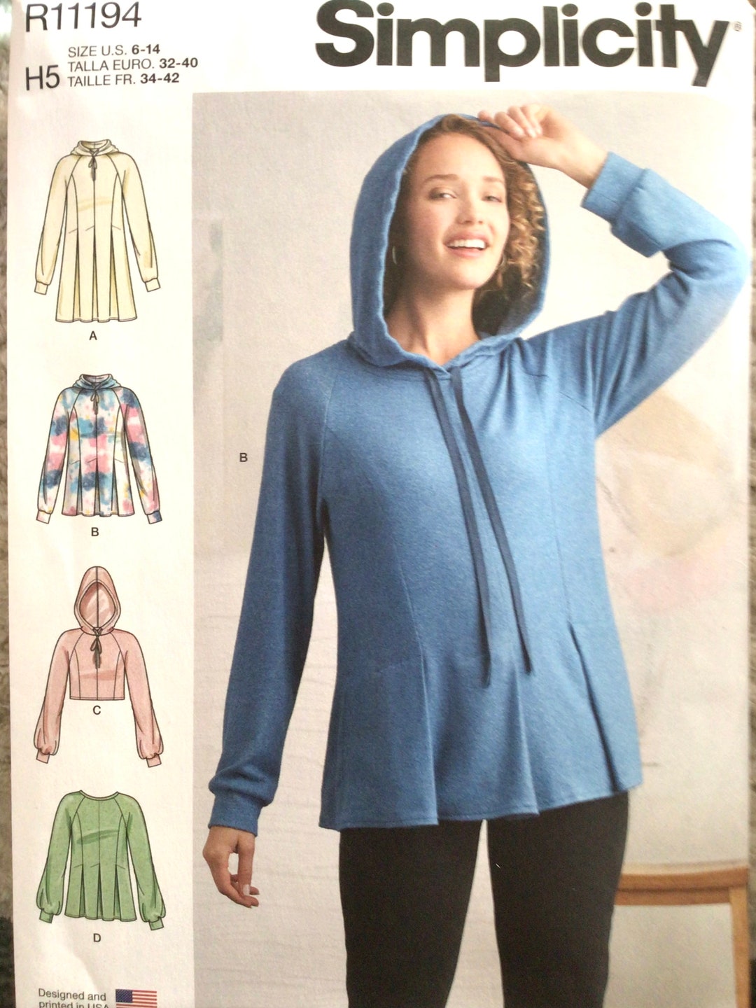 Simplicity R11194, Uncut Sewing Pattern, Misses Sweatshirts, Hoodies ...